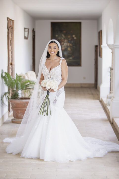 Elegant black and white wedding at Finca Monasterio