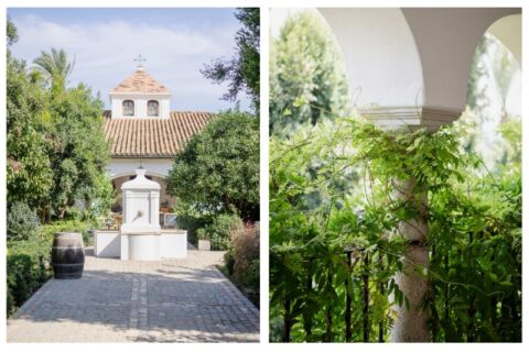 Elegant black and white wedding at Finca Monasterio
