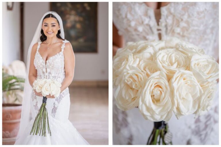 Elegant black and white wedding at Finca Monasterio